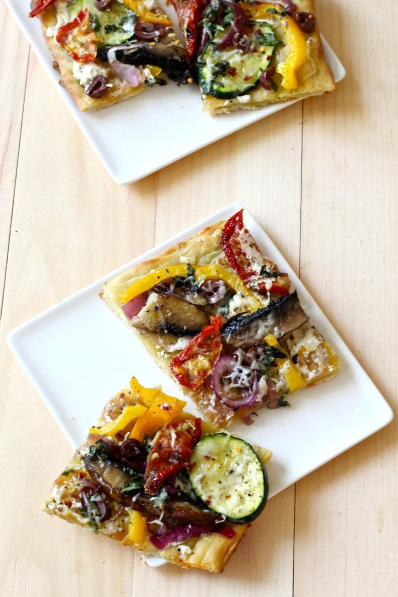 Roasted Vegetable Flatbread - The Girl on Bloor