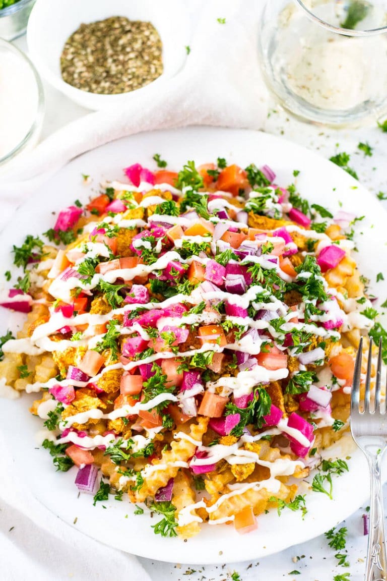 Loaded Chicken Shawarma Fries - The Girl on Bloor