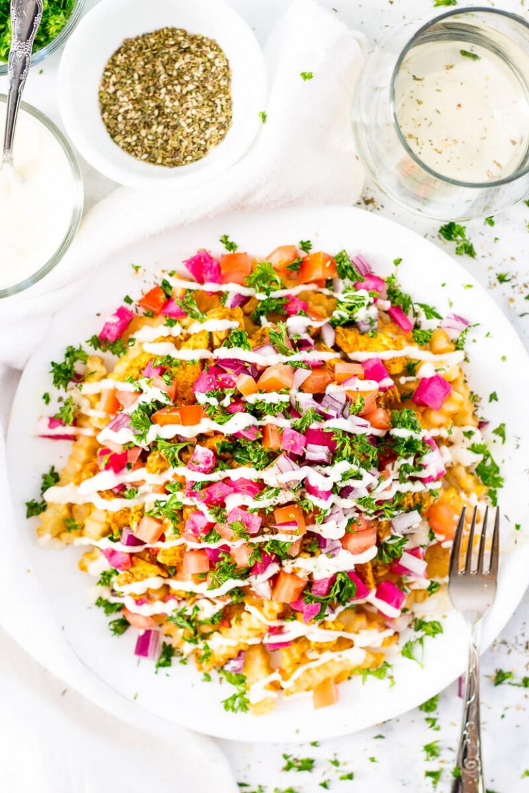 Loaded Chicken Shawarma Fries - The Girl on Bloor