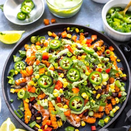 Easy Loaded Tex Mex Sweet Potato Fries | The Girl on Bloor