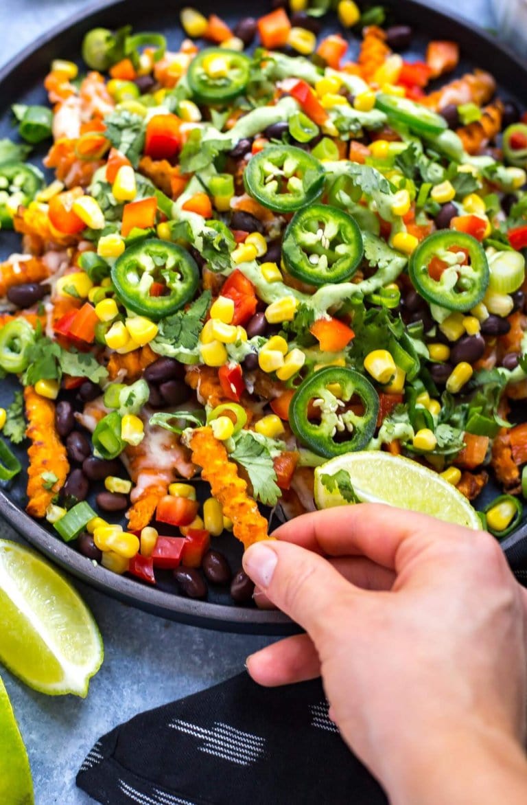 Easy Loaded Tex Mex Sweet Potato Fries | The Girl on Bloor