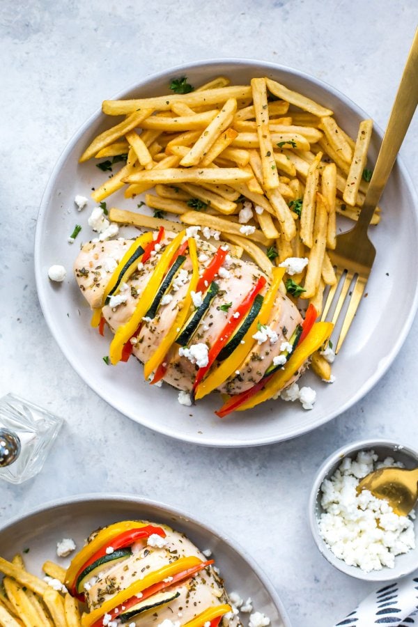 Greek Hasselback Chicken {Low-Carb} - The Girl on Bloor