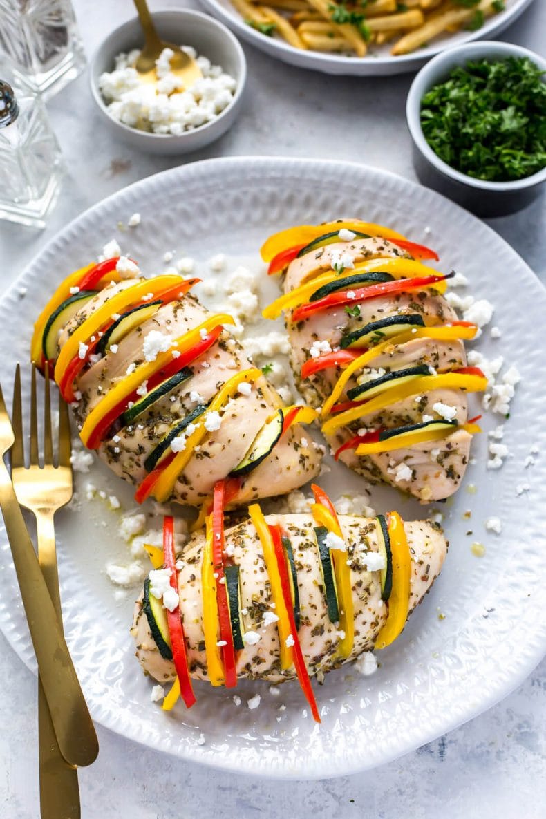 Baked Hasselback Greek Chicken - The Girl on Bloor