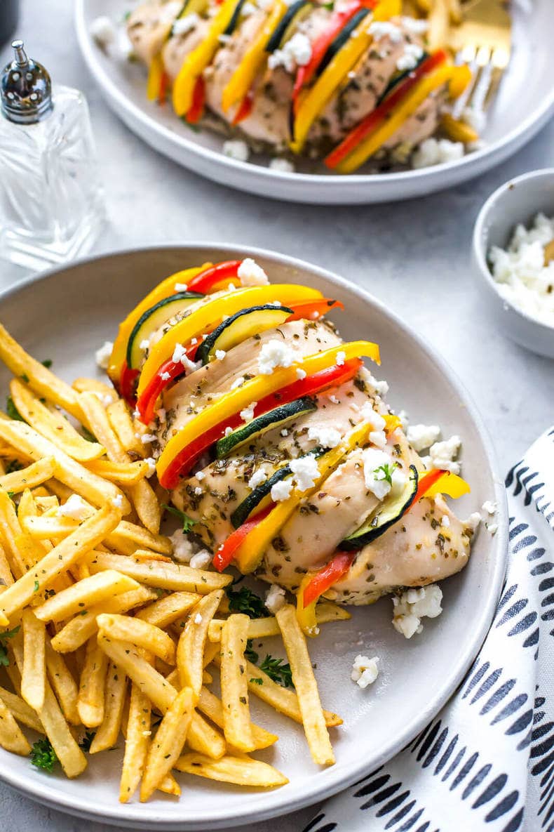 Baked Hasselback Greek Chicken - The Girl on Bloor