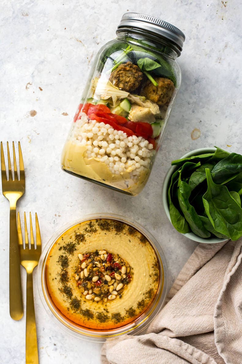 The Ultimate Vegetarian Mason Jar Salad (Two Ways!) - The Girl on Bloor
