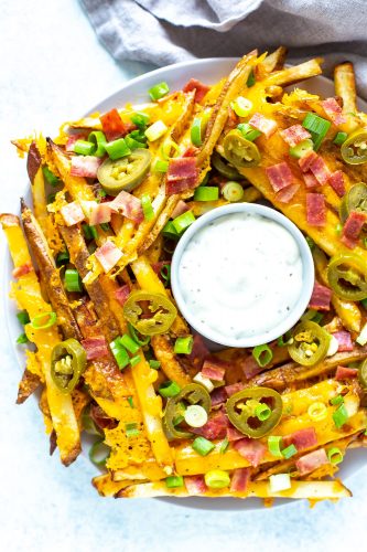 Copycat Chili's Texas Cheese Fries {Oven-Baked} - The Girl on Bloor