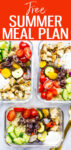 Free Summer Meal Prep Plan {Light Summer Dinners} - The Girl on Bloor