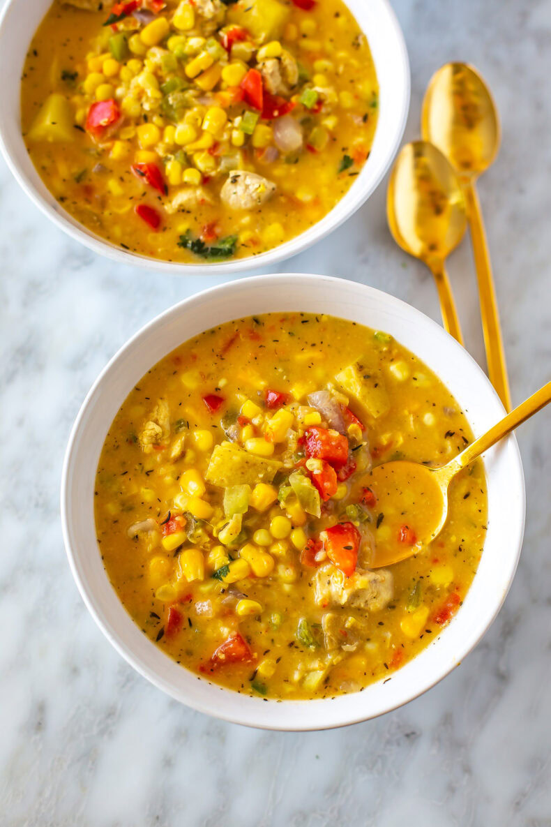 Easy Chicken Corn Chowder - The Girl on Bloor