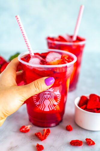 Starbucks Strawberry Acai Refresher Copycat - The Girl on Bloor