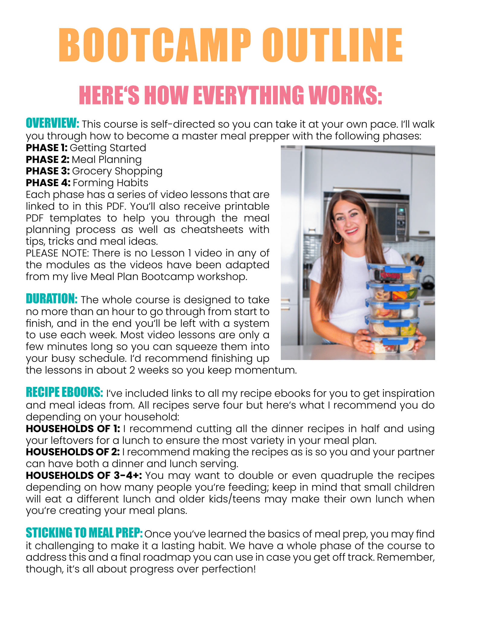 Self-Directed Meal Prep Bootcamp Course - The Girl on Bloor