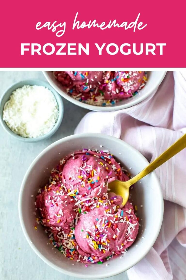 Easy Homemade Frozen Yogurt {4 Ingredients} - The Girl on Bloor