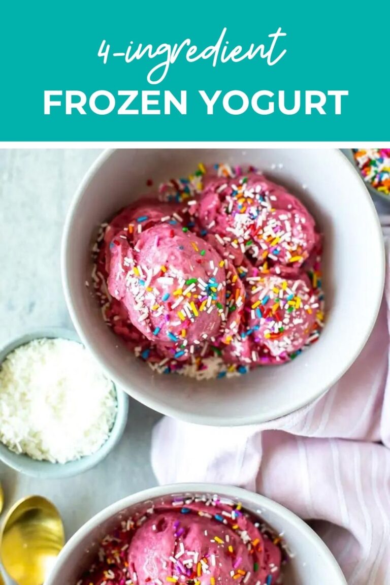 Easy Homemade Frozen Yogurt {4 Ingredients} - The Girl on Bloor