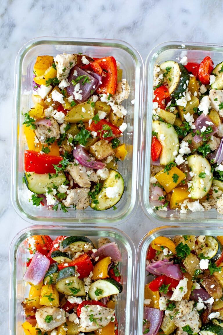 Sheet Pan Greek Chicken {Meal Prep} - The Girl on Bloor Sheet Pan Greek Chicken {Meal Prep} - The Girl on Bloor