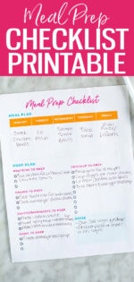 Free Meal Prep Checklist Template - The Girl on Bloor