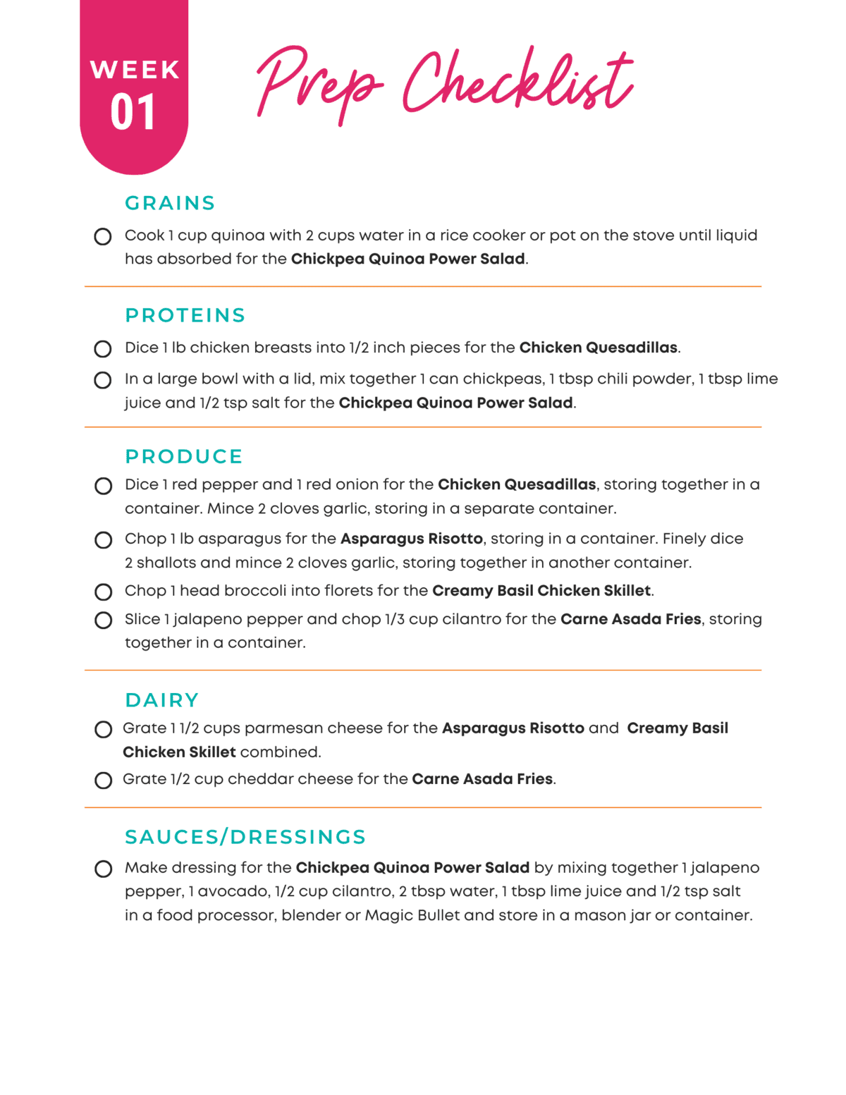 4-Week Spring Meal Plan - The Girl on Bloor