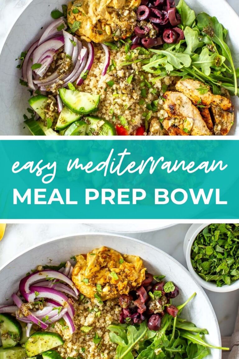 Easy Mediterranean Bowl {Meal Prep} - The Girl on Bloor