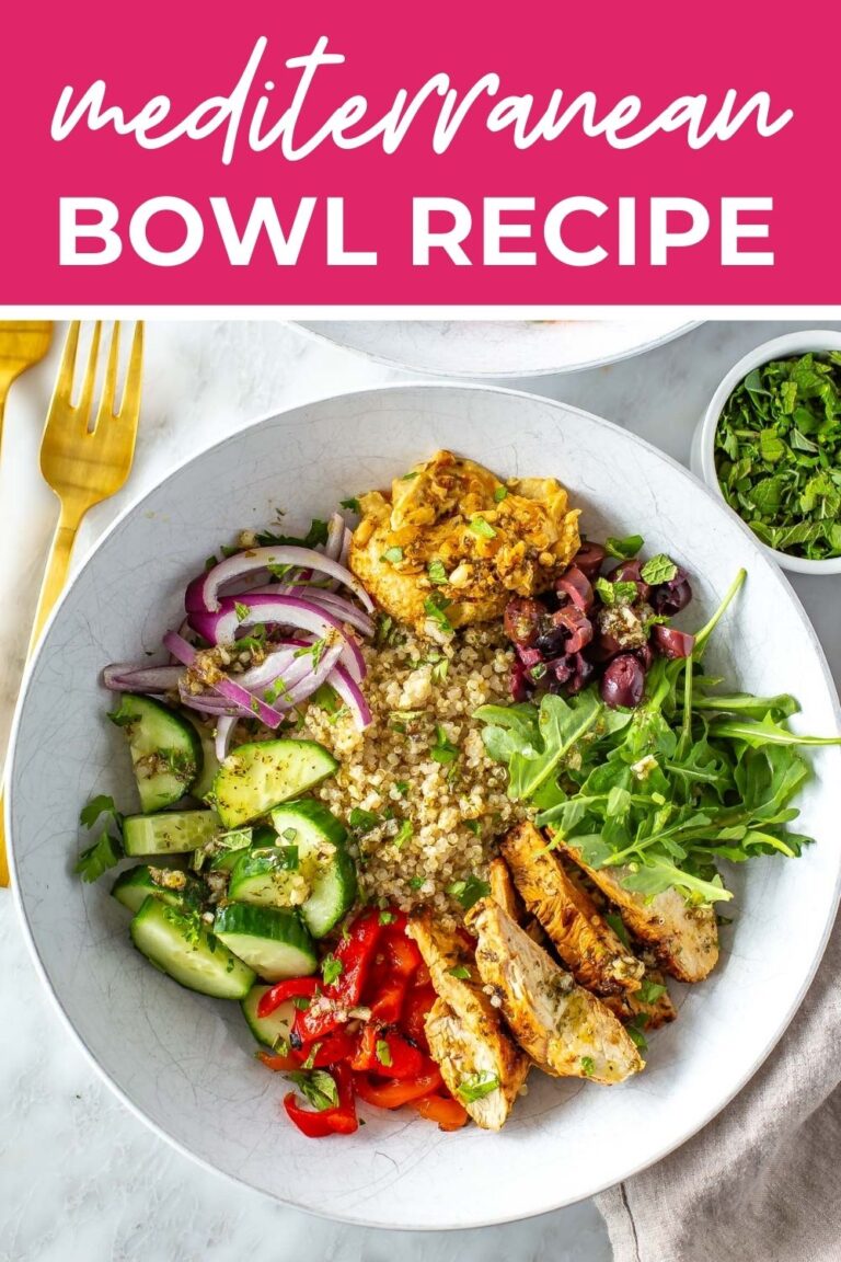 Easy Mediterranean Bowl {Meal Prep} - The Girl on Bloor