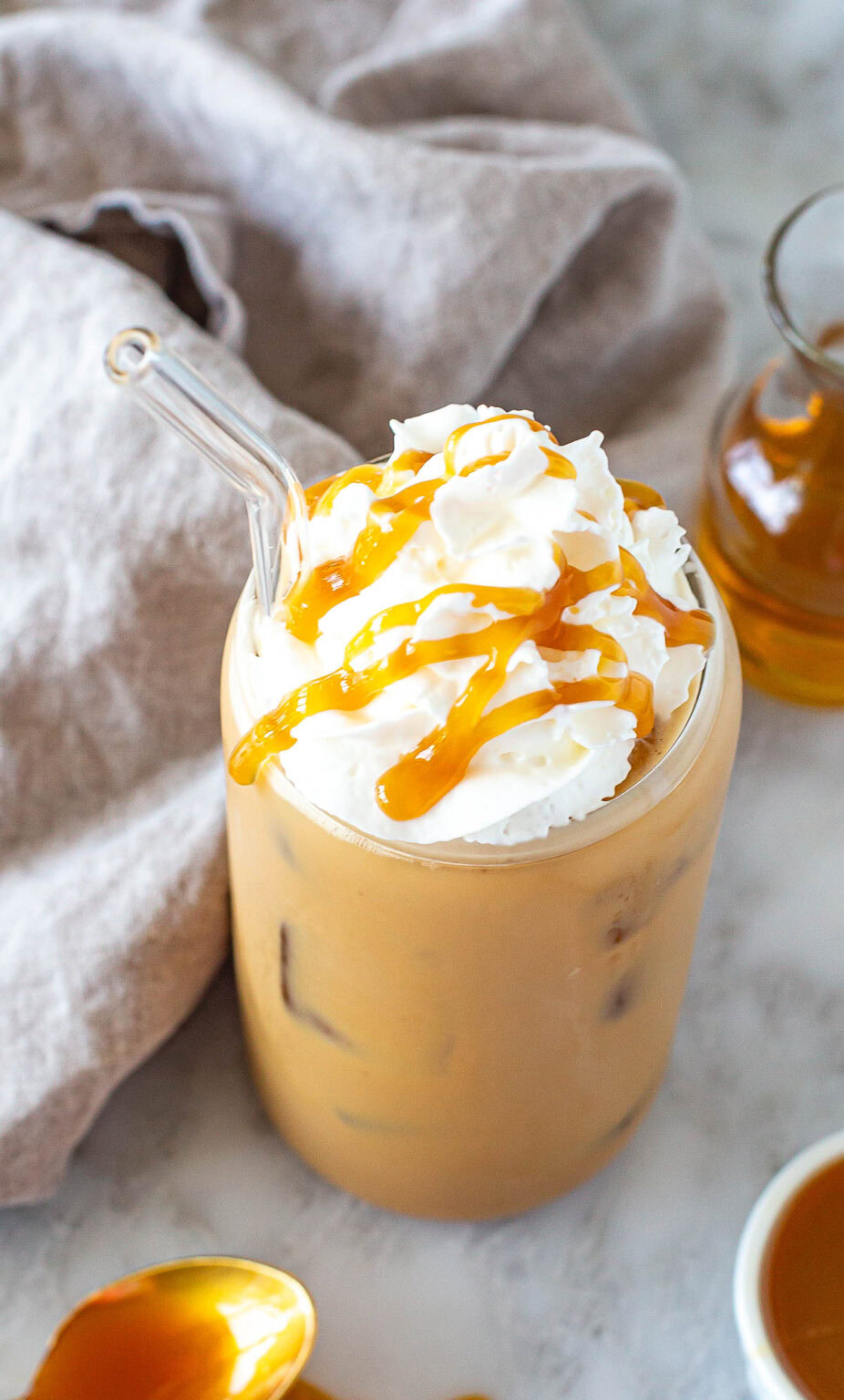 Easy Iced Caramel Latte Recipe - The Girl on Bloor
