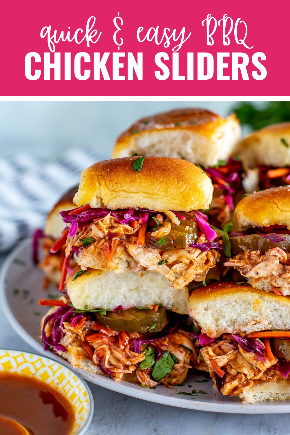 Easy BBQ Chicken Sliders - The Girl on Bloor